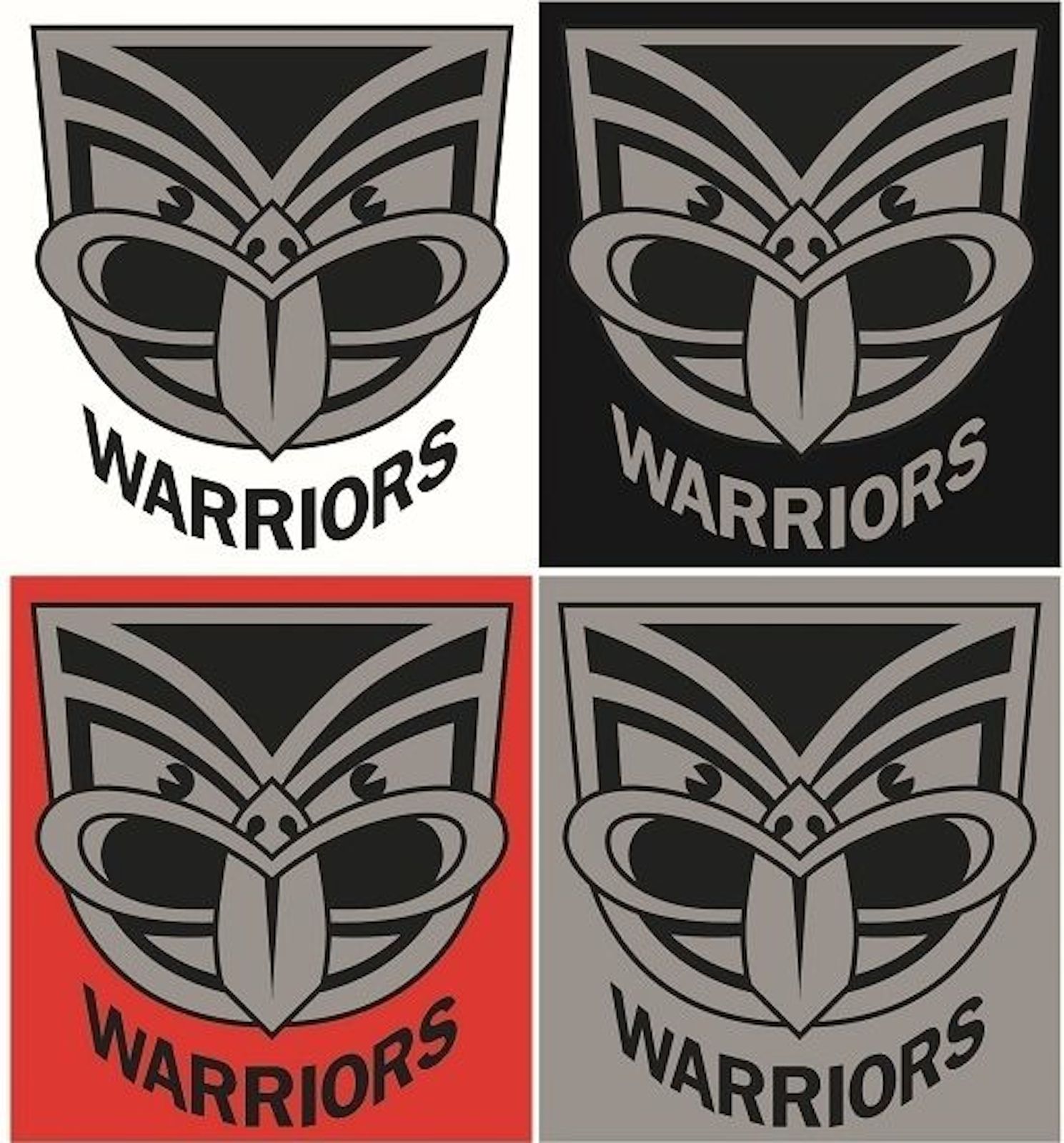Buy New Zealand Warriors NRL 4 Logo Decals Stickers - MyDeal Australia