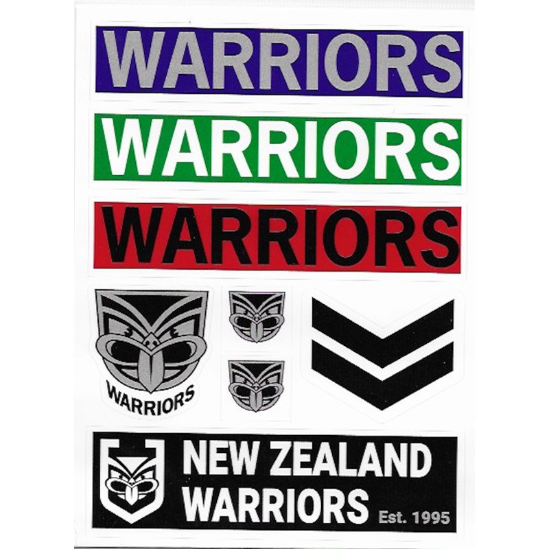 Buy New Zealand Warriors NRL Wordmark Logo Decal Stickers - MyDeal