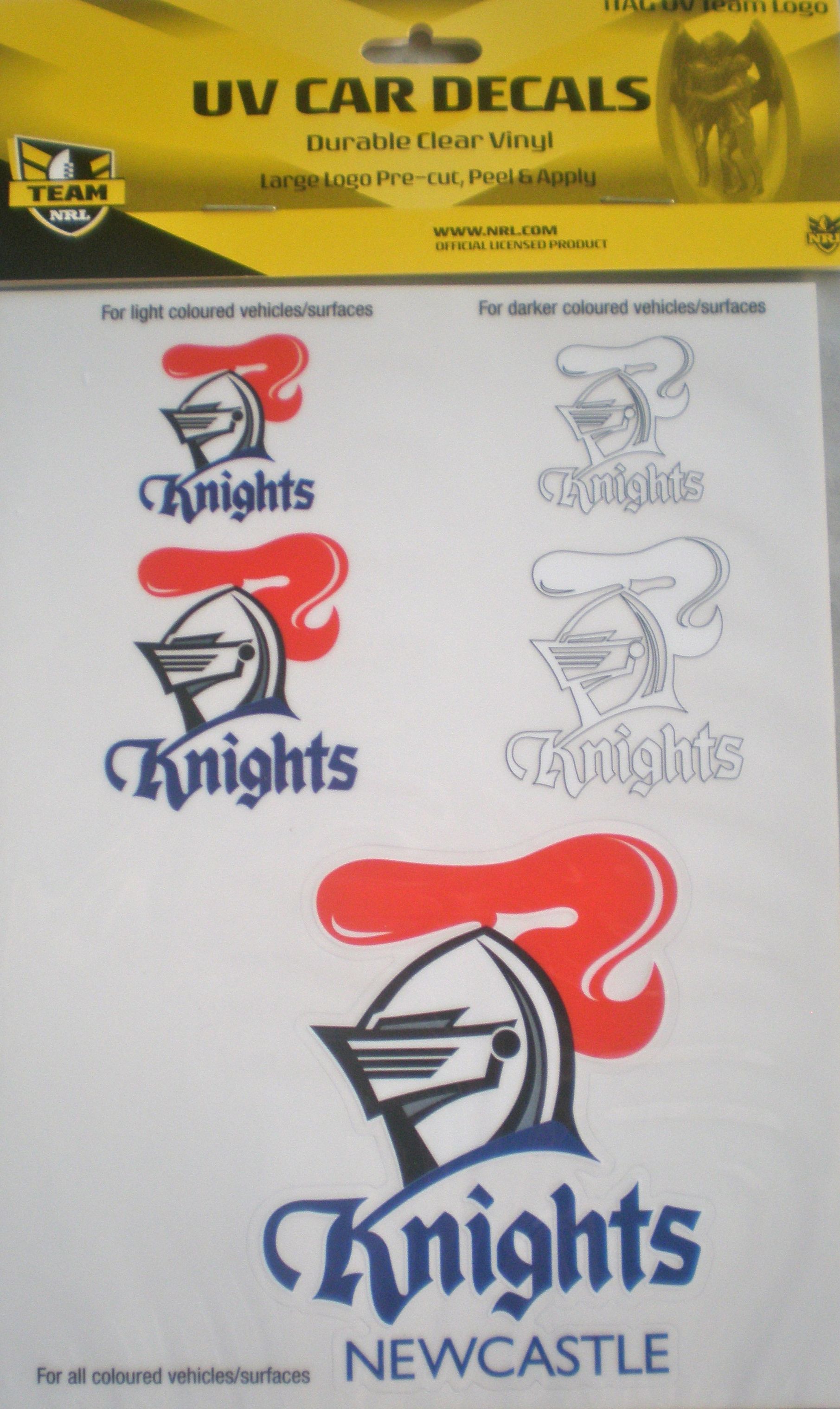 Buy Newcastle Knights NRL UV Car Decals * 5 Stickers per sheet - MyDeal ...