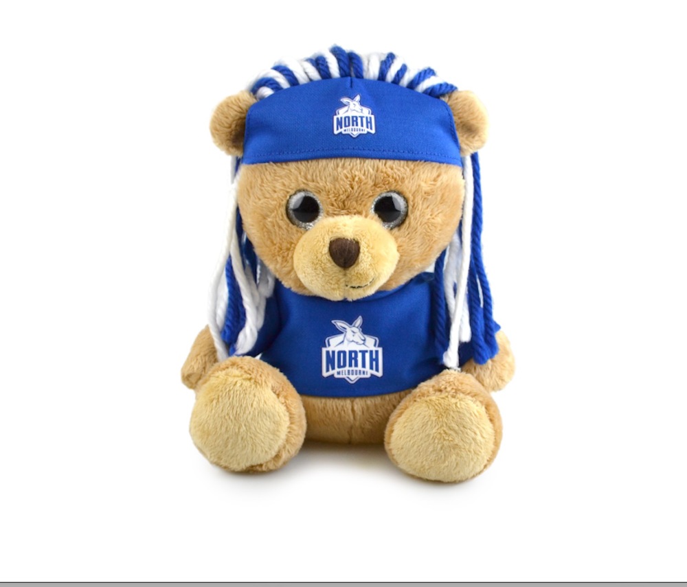 Buy North Melbourne Kangaroos AFL Sparkle Fanatic Bear 20cm Plush ...