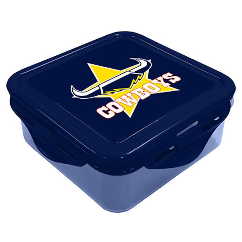 Buy North Queensland Cowboys NRL Snack Box Plastic Lunch Sandwich ...