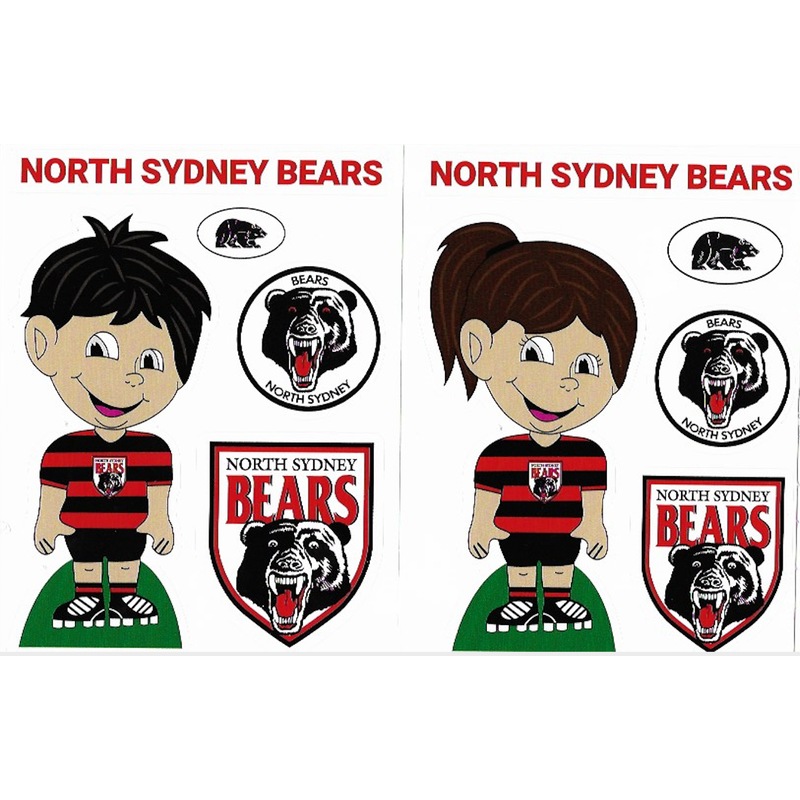 Buy North Sydney Bears NRL Boy Girl Logo Decal Stickers - MyDeal