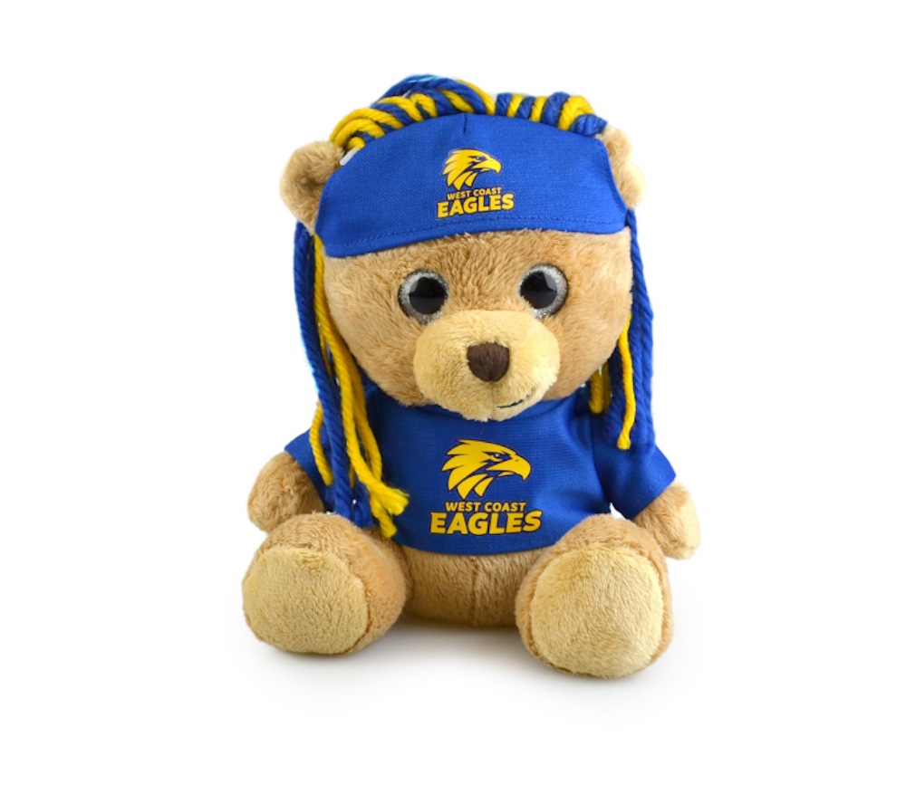 Buy West Coast Eagles AFL Sparkle Fanatic Bear 20cm Plush Stuffed ...