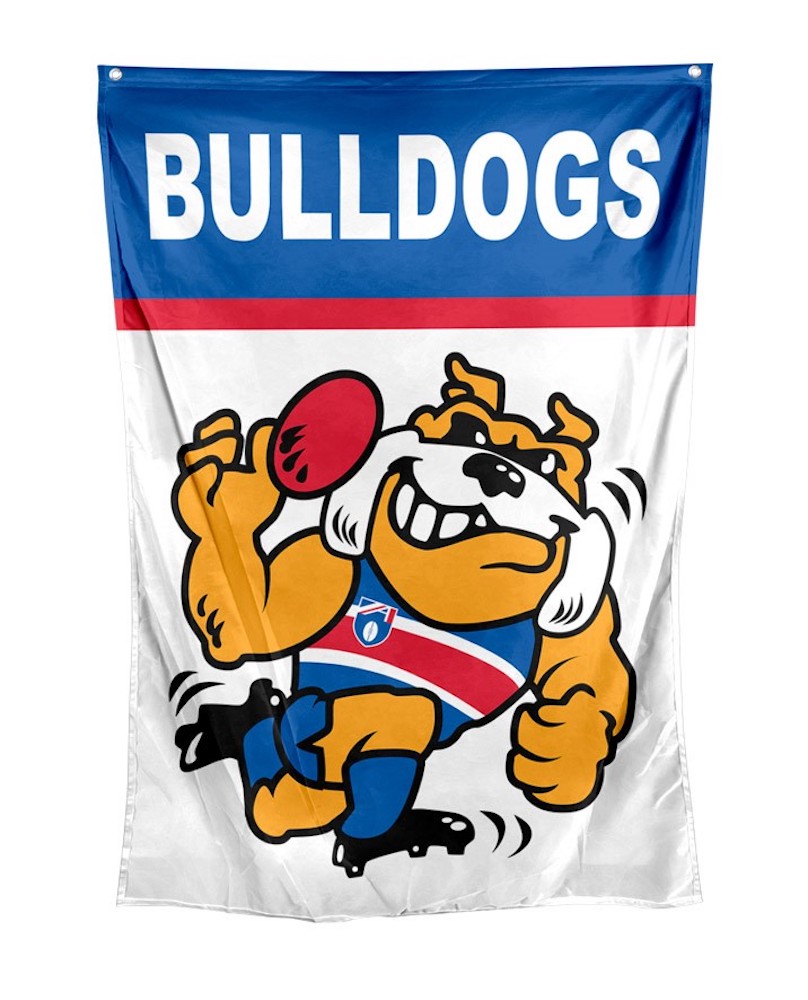 Buy Western Bulldogs AFL Team Retro Mascot Cape or Wall Flag - MyDeal ...
