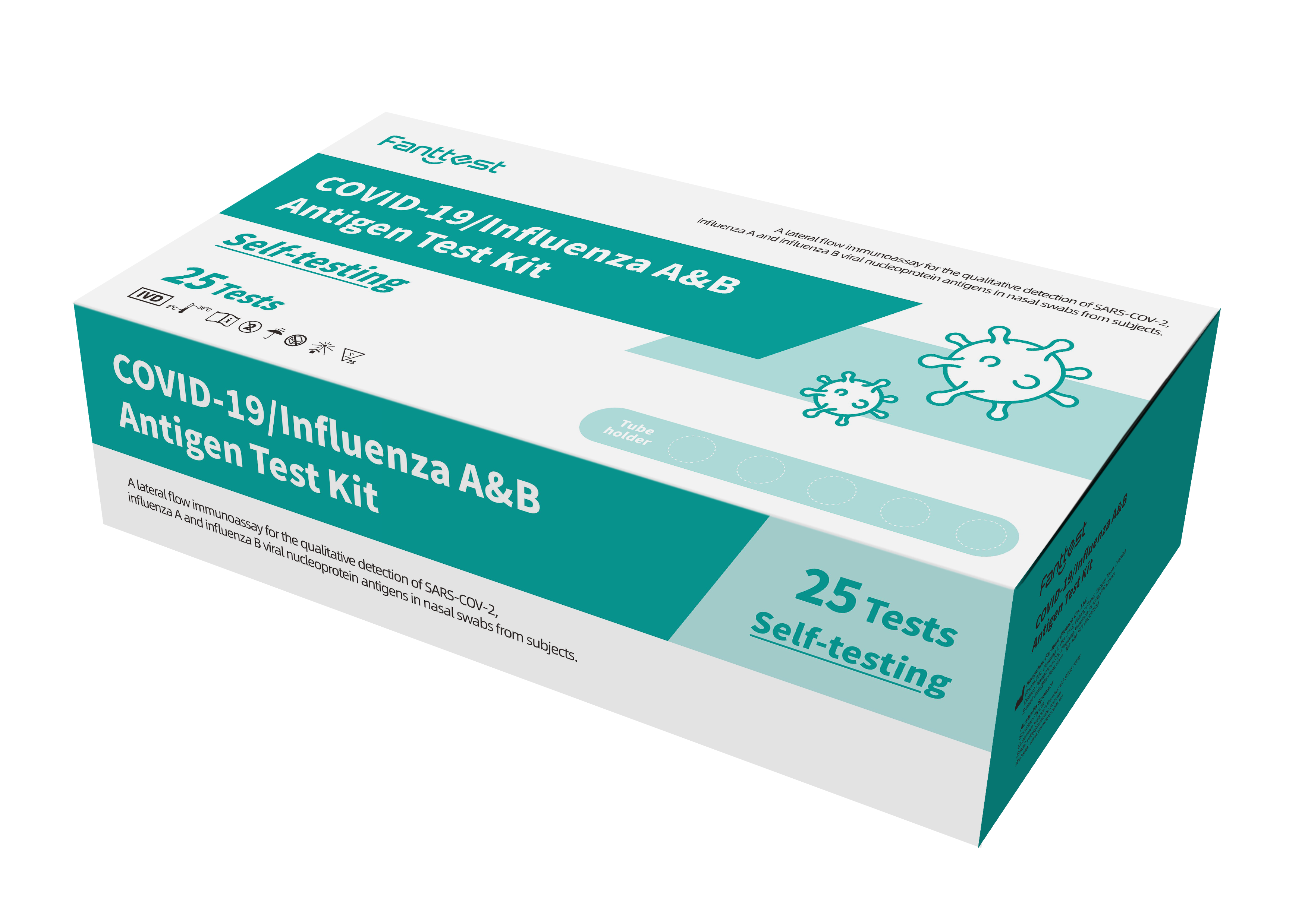 Buy Fanttest - Influenza Flu A/B and COVID-19 Rapid Antigen Test Kit ...