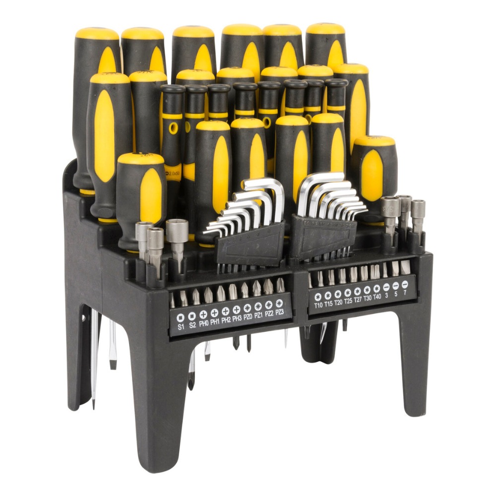 Buy 70 Pce Screwdriver Set Hex Philips Flat Head Precision Wide Grip ...