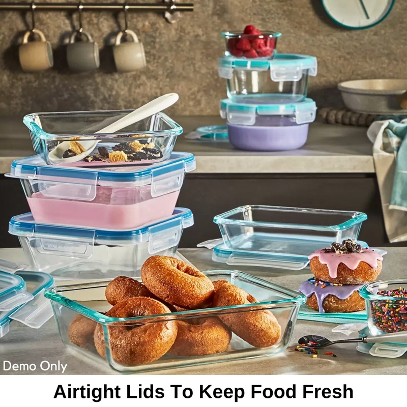 Buy Pyrex Snapware 18 Pce Glass Food Storage Containers BPA Free ...