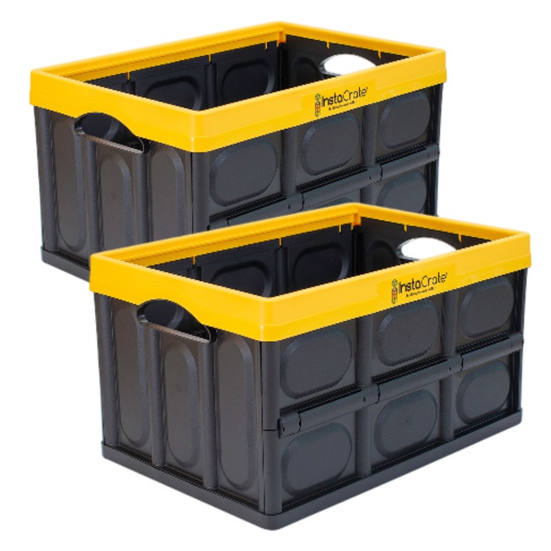 Buy X2 Instacrate 46L Storage Crates Collapsible Boxes Heavy Duty ...