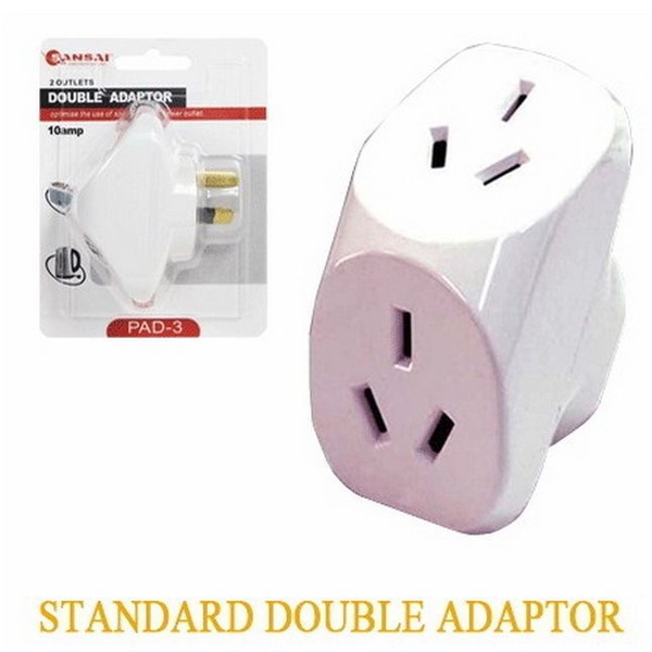 Buy Sansai Triangle Power Double Adaptor - MyDeal Australia