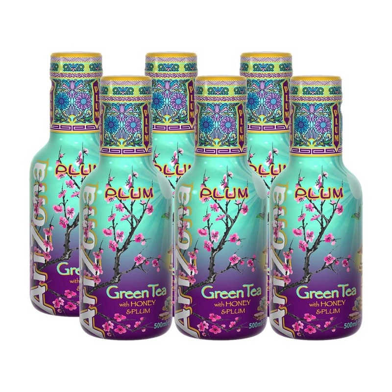 Buy Arizona Iced Tea Green Tea with Plum 500ml x 6 - MyDeal