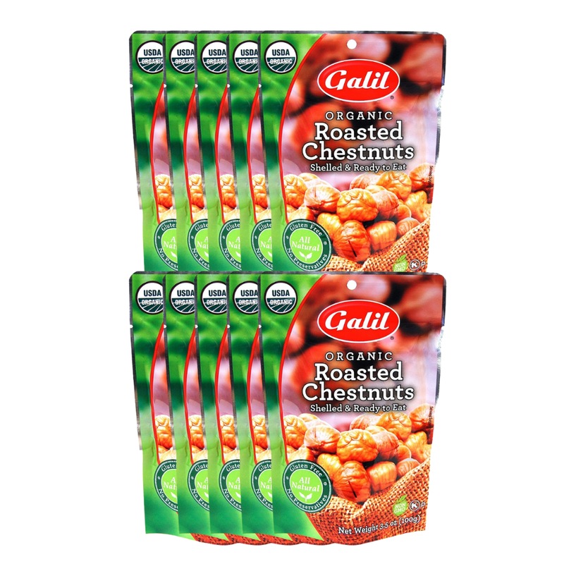 Buy Galil Organic Roasted Chestnuts 100g x 10 - MyDeal