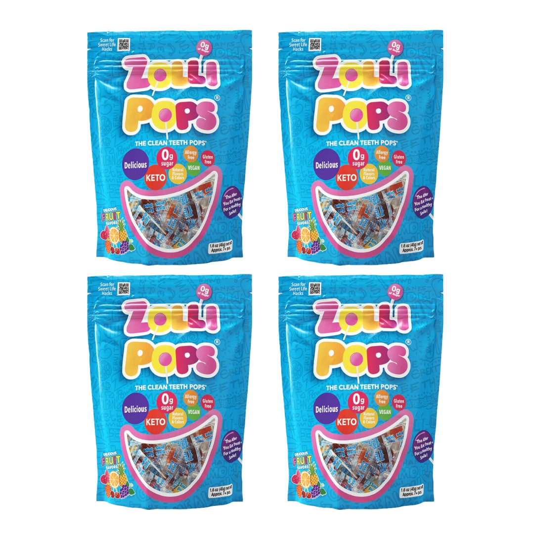 Buy Zolli Pops The Clean Teeth Pops 45g x 4 - MyDeal Australia