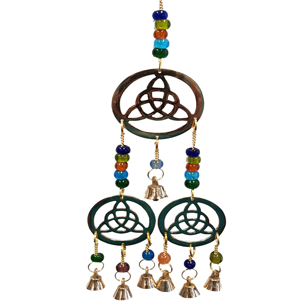 Buy Three Triquetra Brass Bell Chime 35cm - MyDeal Australia