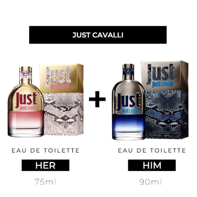 Buy Just Cavalli 75ml EDT Women + 90ml EDT Men by Roberto Cavalli - MyDeal