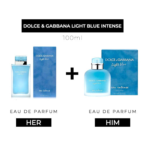 Buy Light Blue Intense 100ml EDP Women + Pour Homme 100ml EDP Men by ...