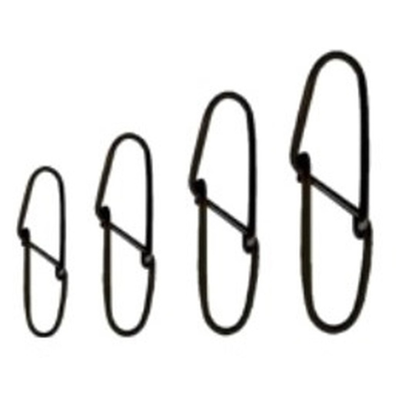 Buy 10 Pack of Size 6 Asari Black Pro Lure Snaps - 100kg Fishing Lure ...