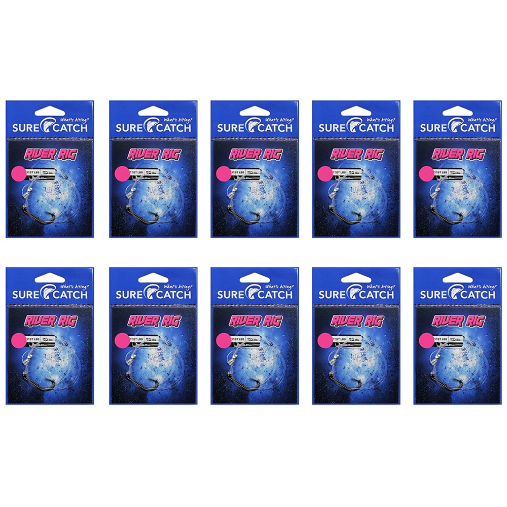 Buy 10x Surecatch Pre-Tied River Rig Bronze Hook Ready To Use Fishing ...