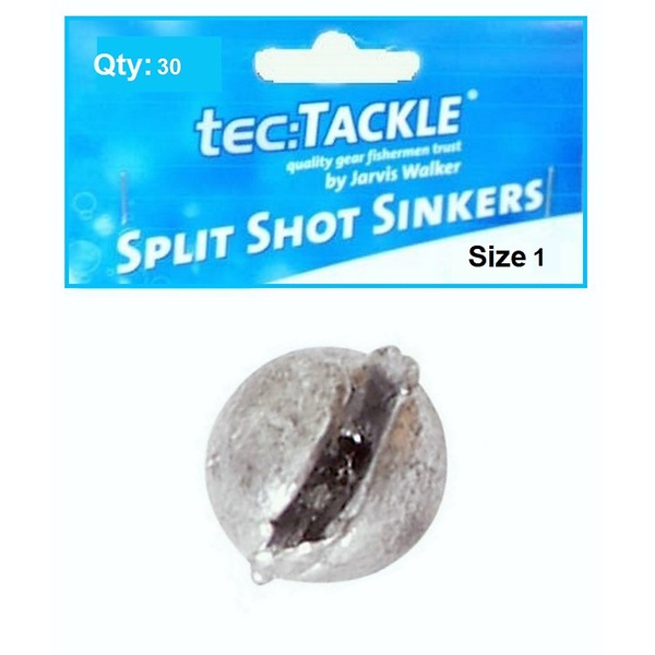 Buy 2x 30pc Jarvis Walker Split Shot Fishing Pre Packed Sinkers Shots ...