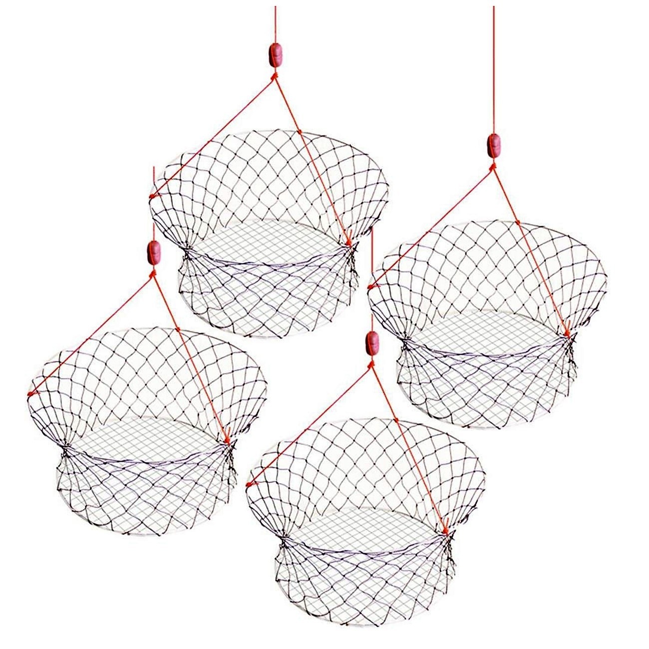 Buy 4 X Wilson Ready Rigged Wire Bottom Crab Nets - 2 Rings With Float ...