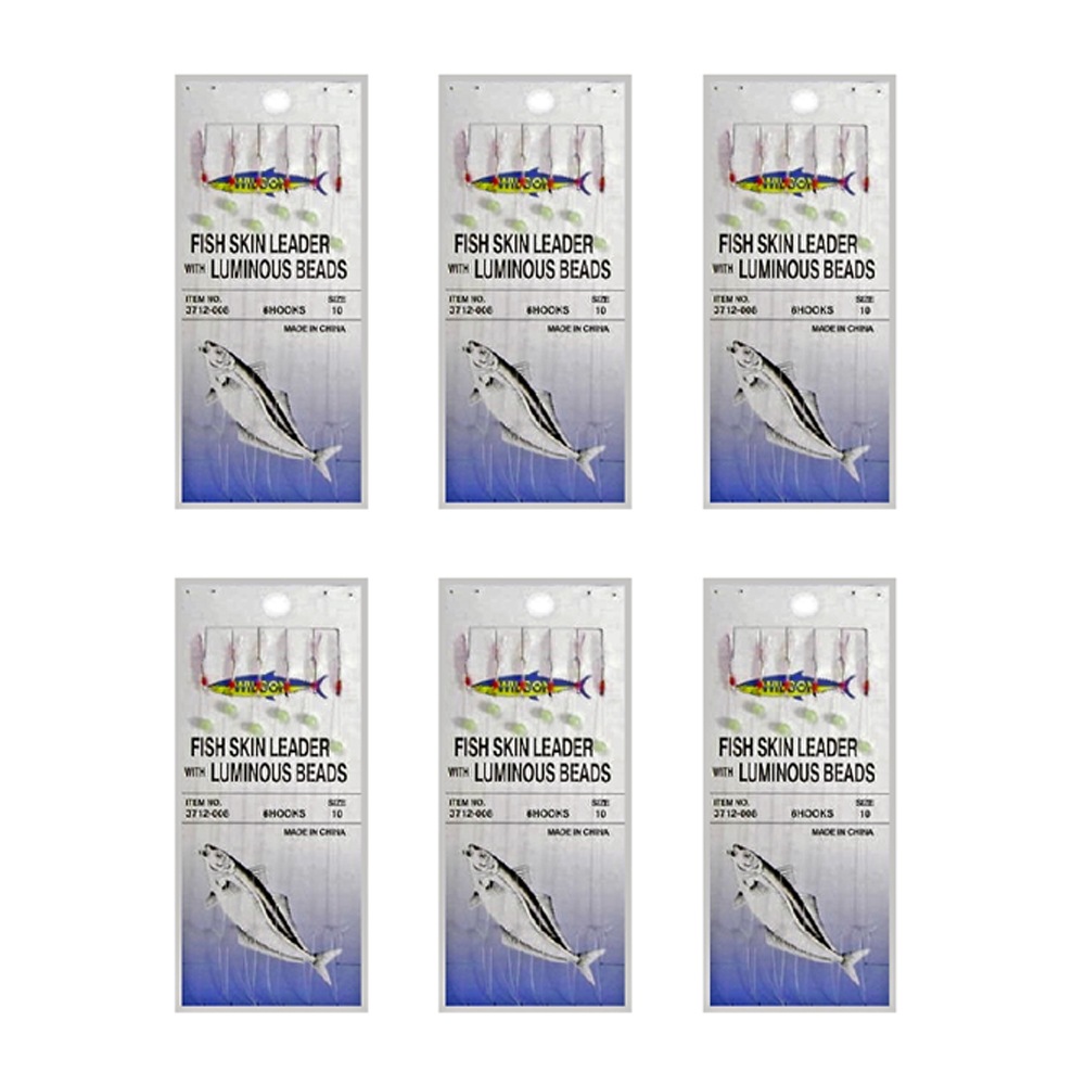 Buy 6x Surecatch Wilson Bait Jig Fish Skin Fishing Rig 6 Hook - MyDeal ...