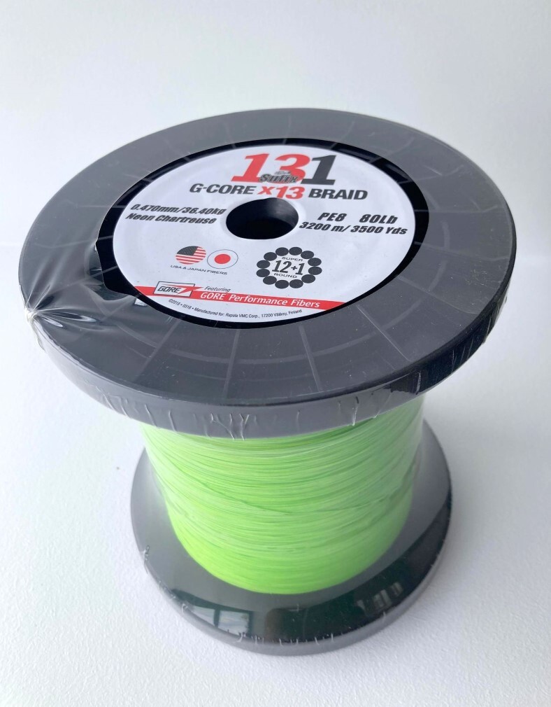 Buy Bulk 3200m Spool of 80lb Sufix 131 G-Core X13 Fishing Braid - Neon ...
