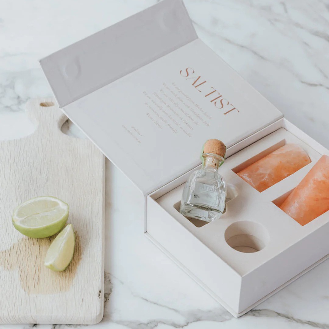 Buy Pink Salt Tequila Glasses, Patron & Lime Gift Pack - MyDeal Australia