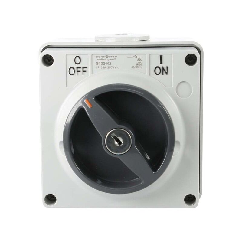 Buy CSG S132-K2 - 32 Amp Isolating Switch Key Operated - 1 Pole 250V AC ...