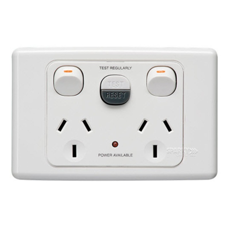 Buy Clipsal 2025RC - RCD Protected Double Power Point GPO 10Amp 30mA ...