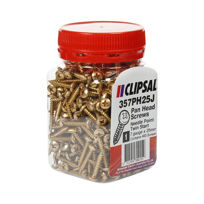 Buy Clipsal 357PH25J - Self Drilling Pan Head Screws 7g x 25mm - Qty ...