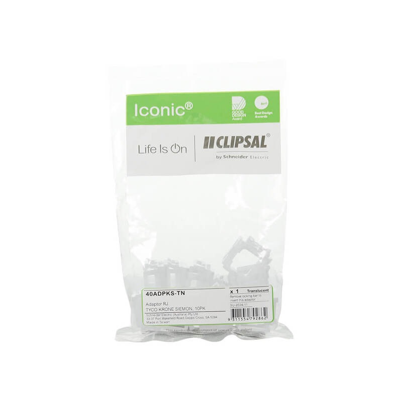 Buy Clipsal Iconic 40ADPKS-TN - Iconic Adaptor RJ Tyco Krone Siemon ...