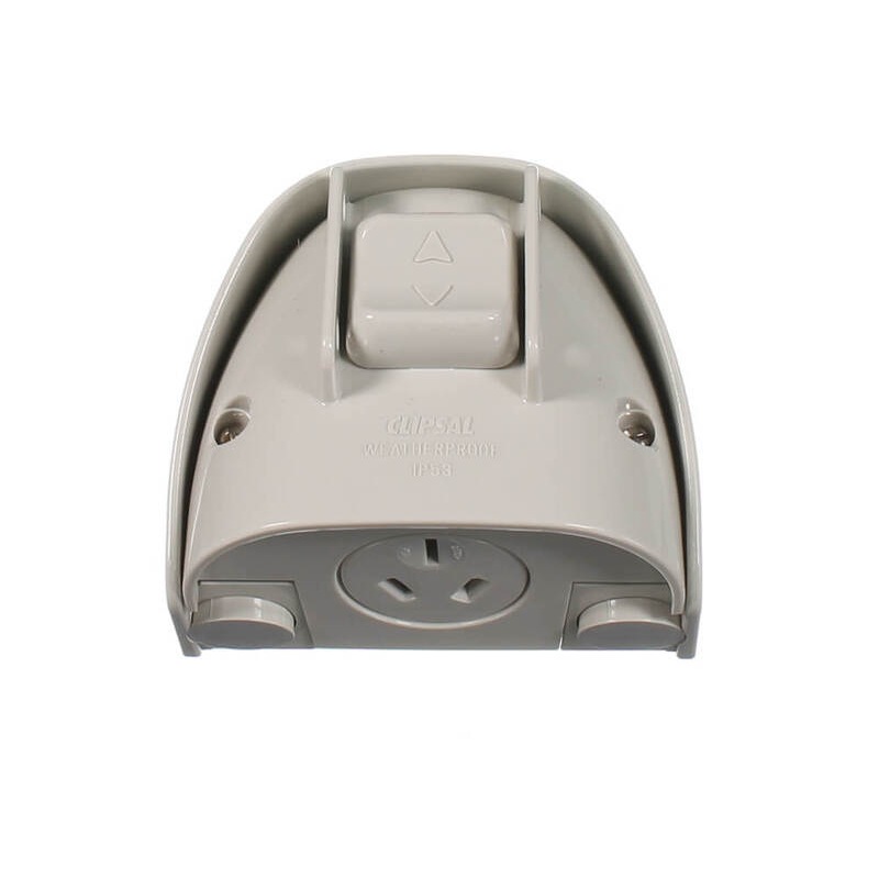 Buy CLIPSAL WSC227/15-GY - Single Weatherproof Power Point 15amp IP53 ...