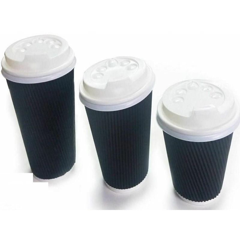 Buy [100 Pack] Disposable Coffee Cups 8oz 12oz 16oz Bulk Paper Triple