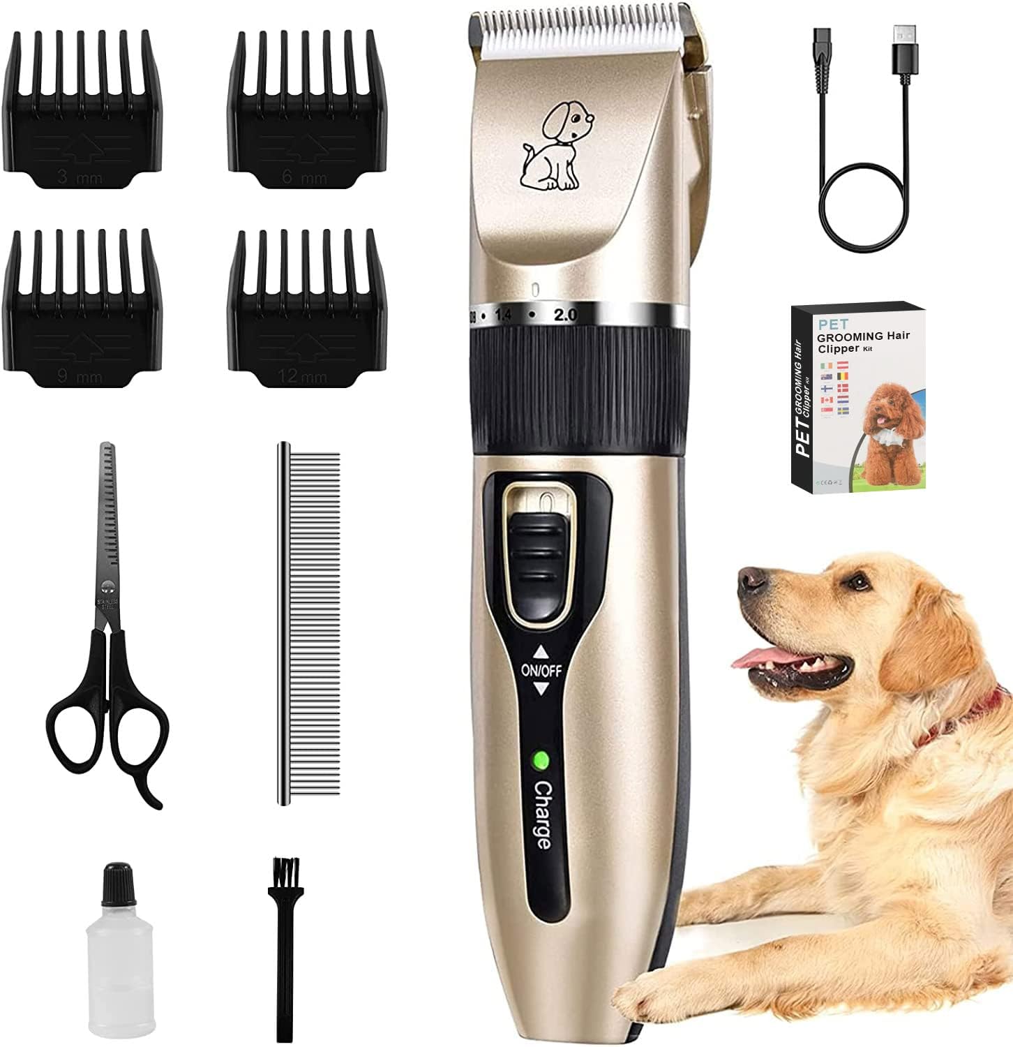 Buy Cat Dog Pet Clippers Hair Electric Clipper Grooming Trimmer Shaver ...
