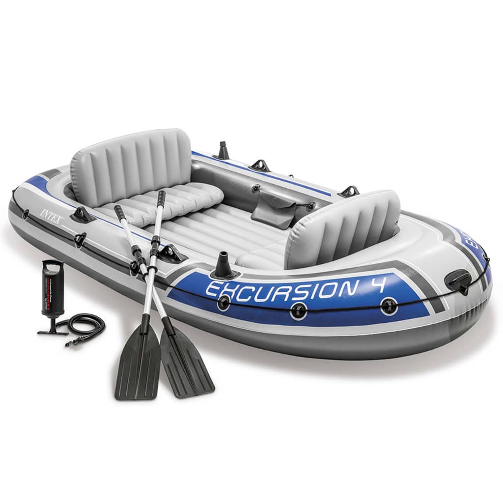 Buy Intex Excursion 4 Set Inflatable Boat with Oars and Pump - MyDeal ...