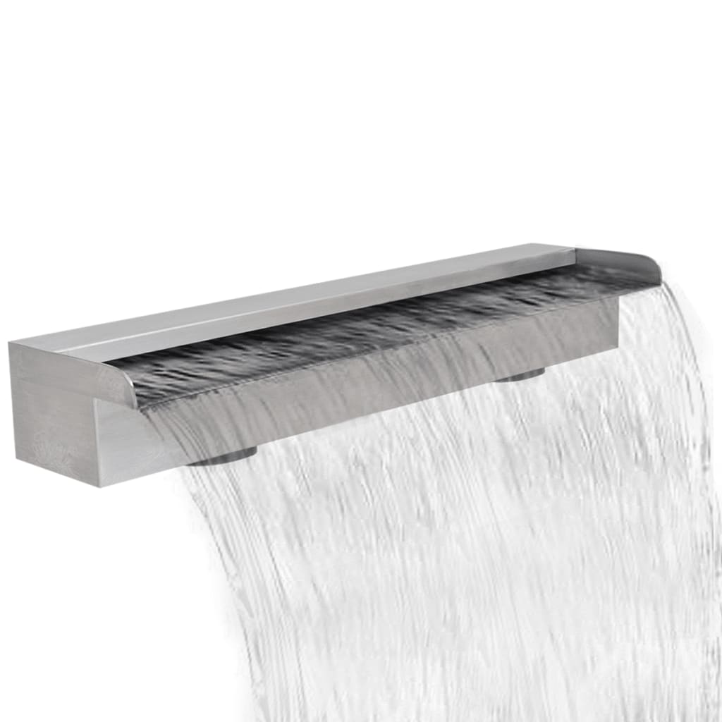 Buy Rectangular Waterfall Pool Fountain Stainless Steel 60 cm - MyDeal ...