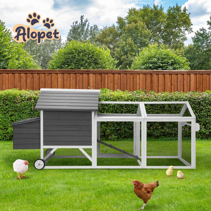Buy Alopet Chicken Coop Rabbit Hutch 225CM Extra Large Wooden House Run ...