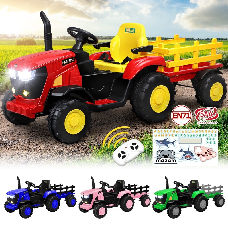 Buy Mazam Kids Ride On Car Tractor W/ Trailer Remote Electric Vehicle ...