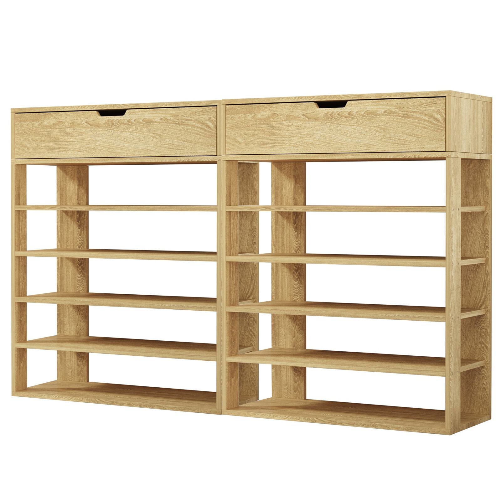 Buy Oikiture 2x Shoes Storage Rack 5-tier Shelves Shoe Storage Cabinet ...