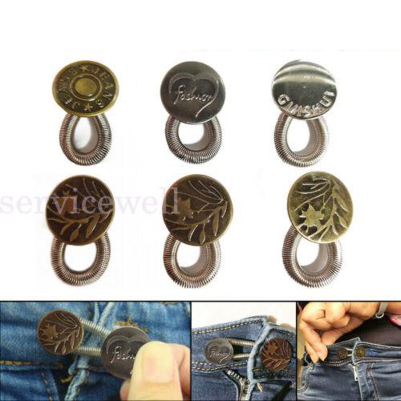 Buy 6/12x Waist Extender Jeans Pants Stretch Button Instant Fix Metal ...