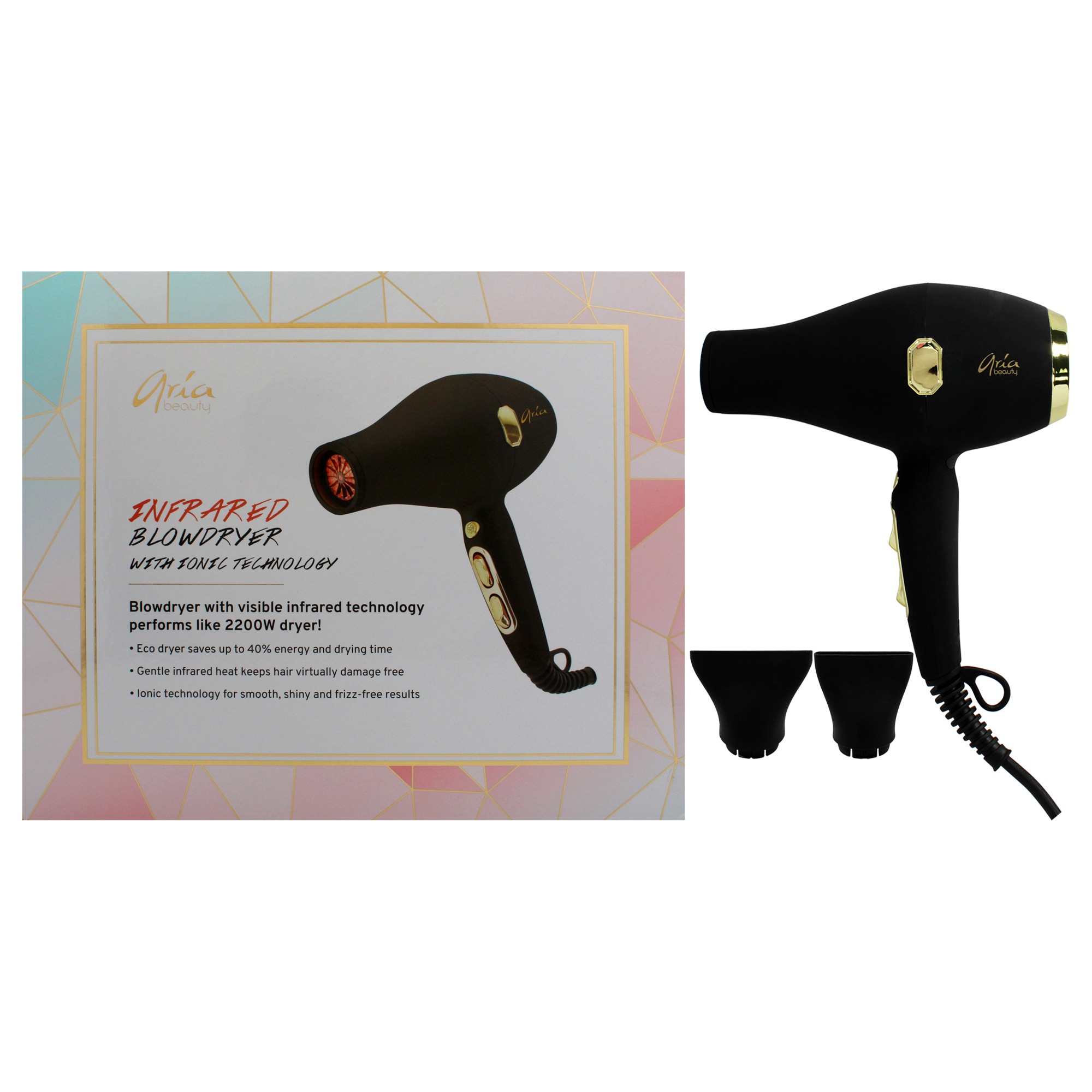 Buy Aria Beauty Infrared Blowdryer With Ionic Technology - Black For ...