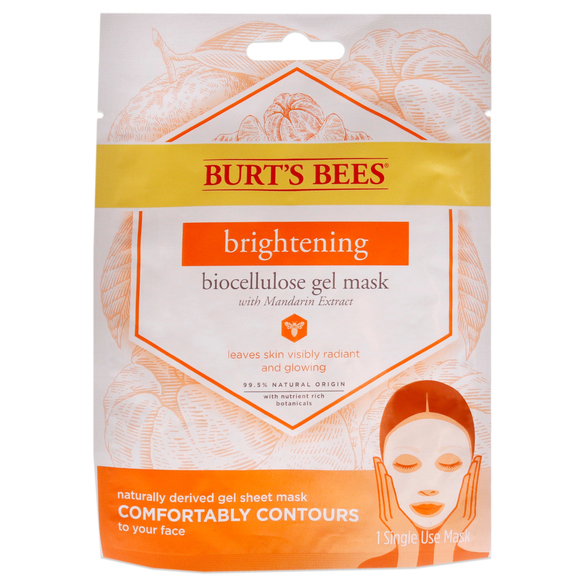 Buy Brightening Biocellulose Gel Face Mask by Burts Bees for Women - 1 ...