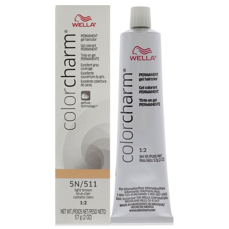 Buy Color Charm Permanent Creme Gel Hair Color - 511 5N Light Brown by ...