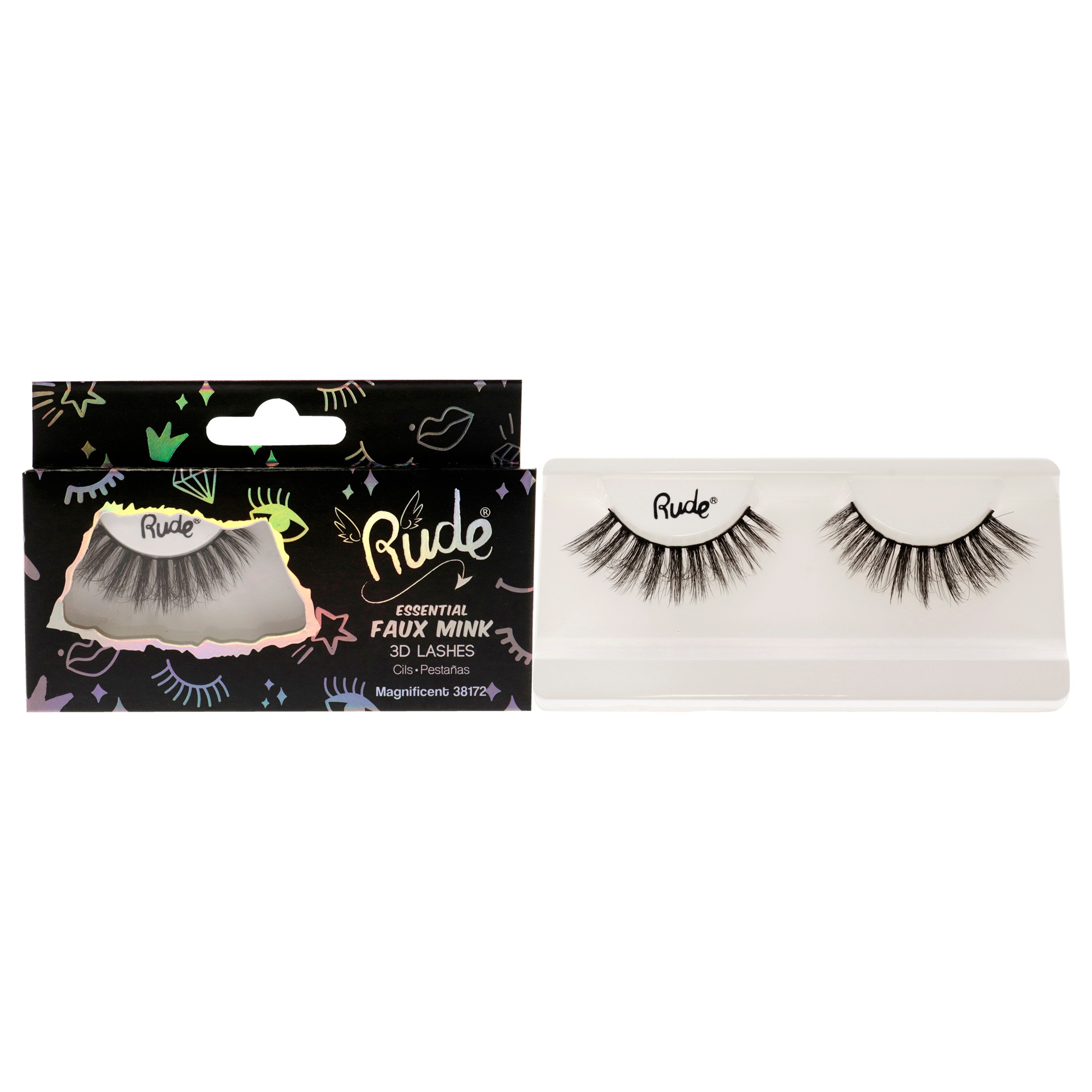 Buy Essential Faux Mink 3D Lashes - Magnificent by Rude Cosmetics for ...