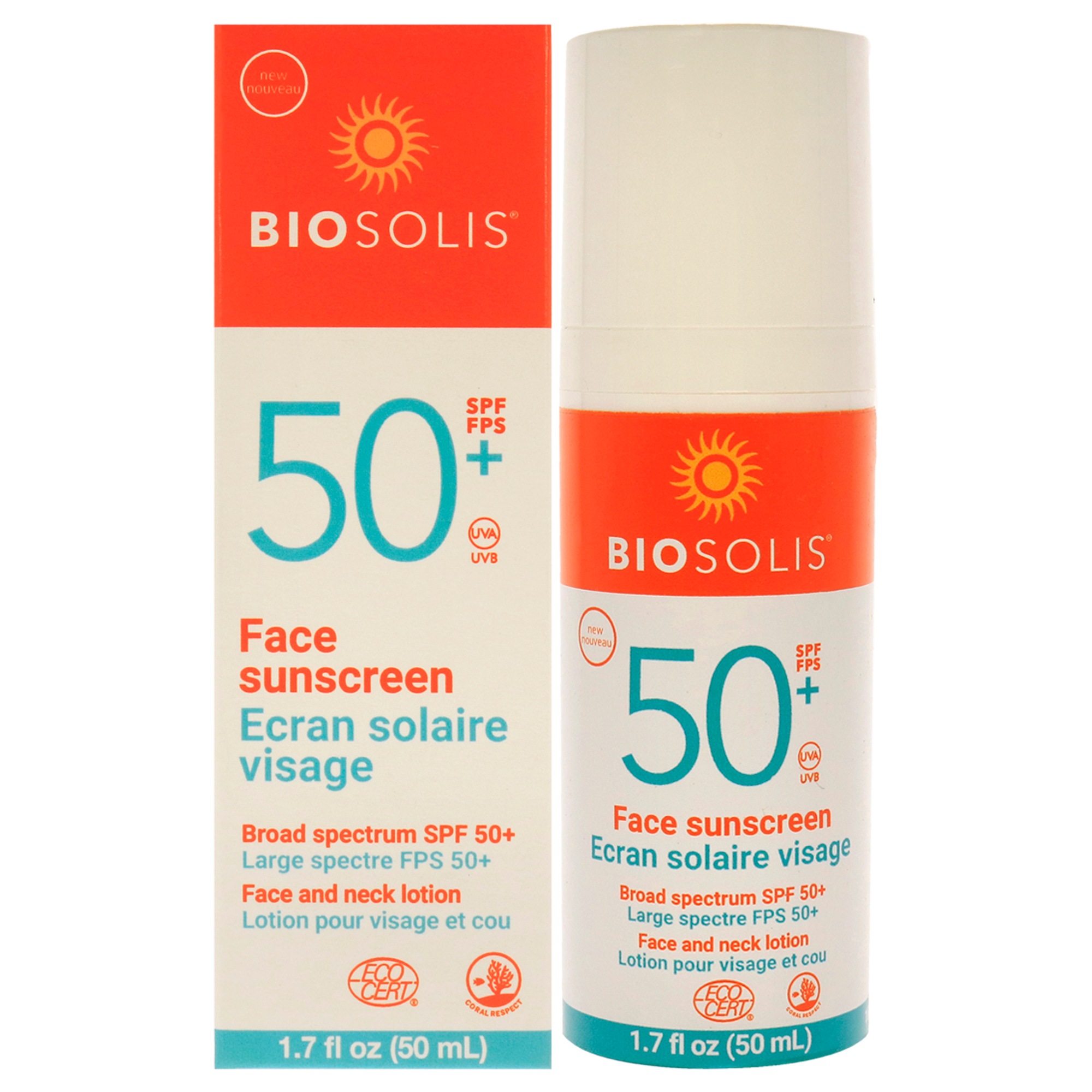 Buy Face Sunscreen and Neck Lotion SPF 50 by Biosolis for Unisex - 1.7 ...