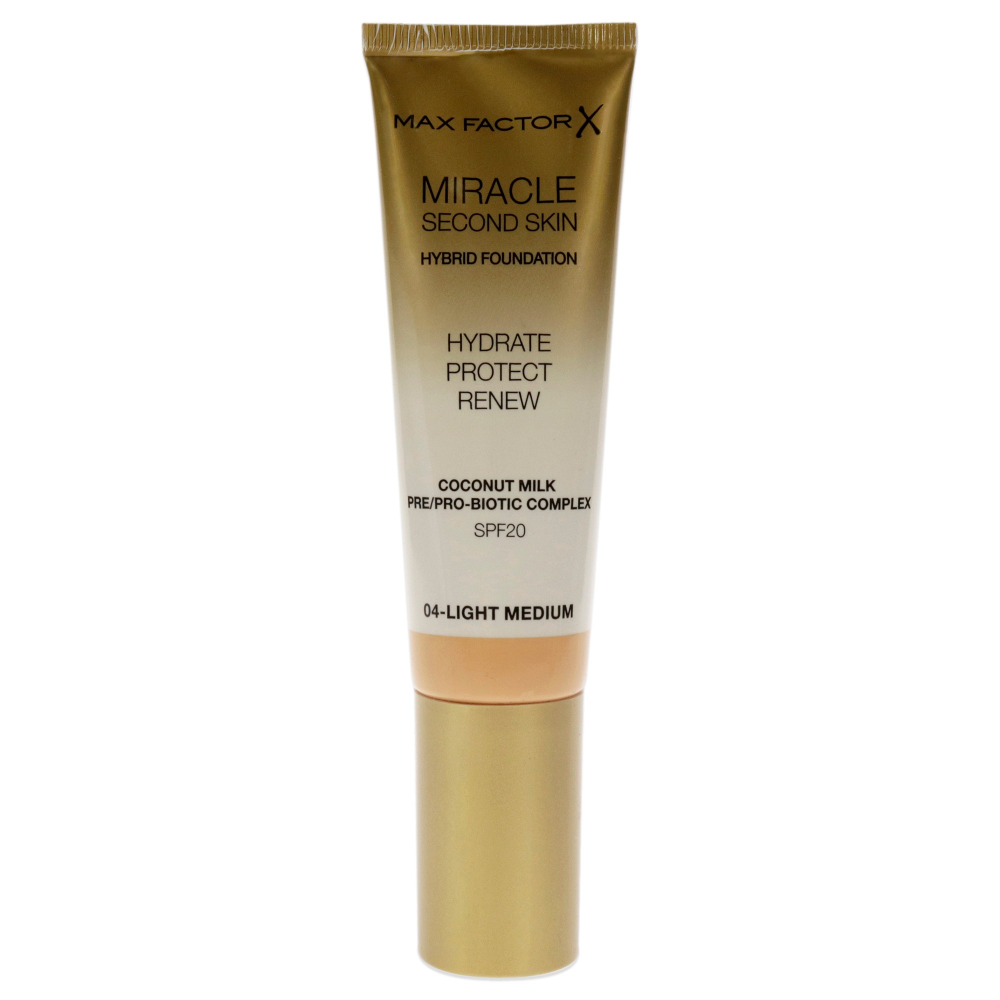 Buy Miracle Second Skin Foundation SPF 20 - 04 Light Medium by Max ...