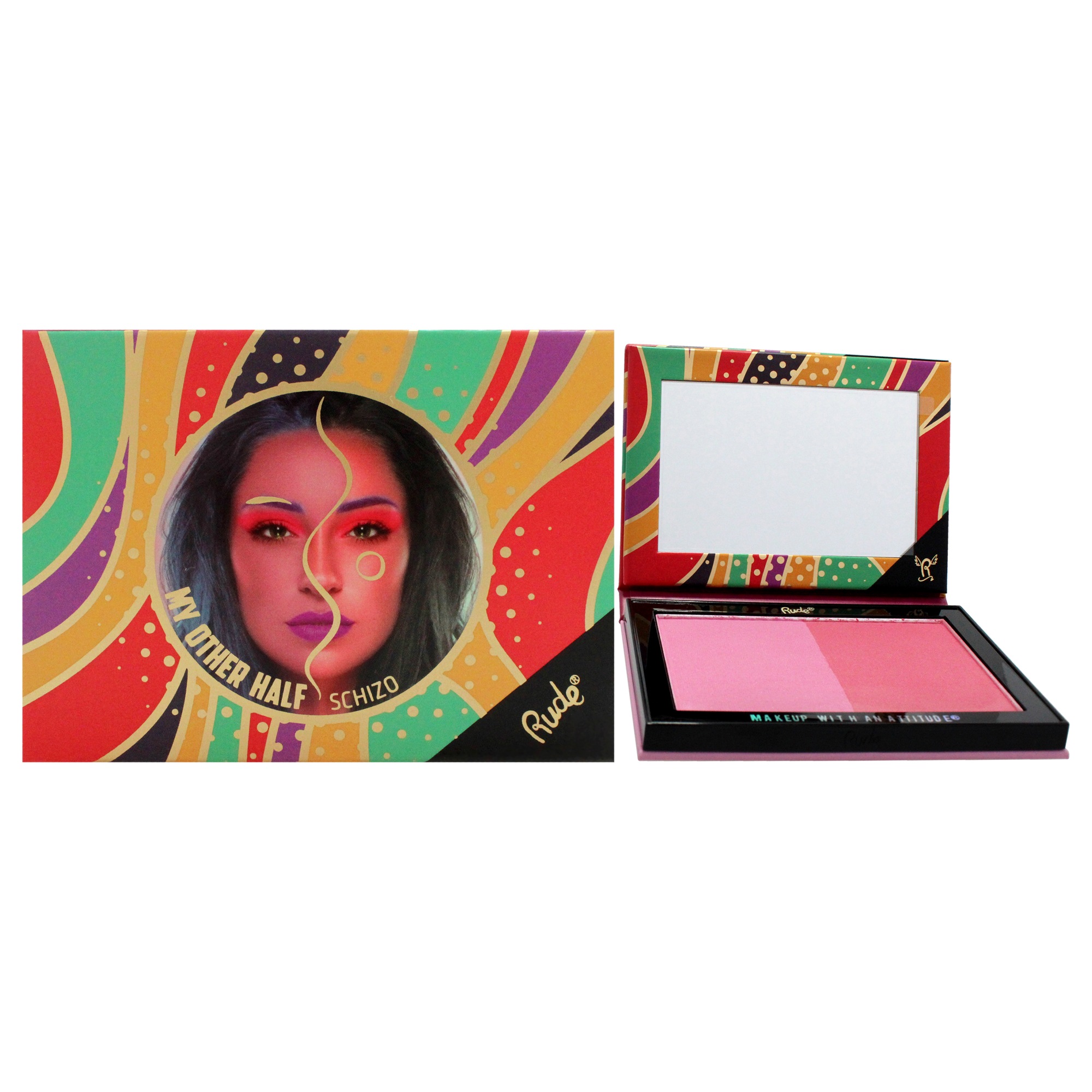 Buy Rude Cosmetics My Other Half Duo Shade Face Palette - Schizo for ...