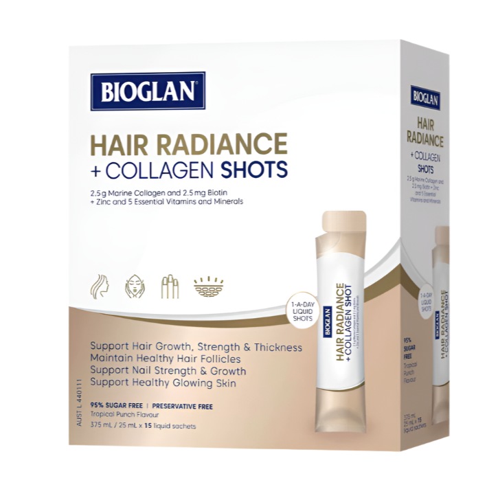 Buy Bioglan Hair Radiance + Collagen 25mL 15s - MyDeal Australia