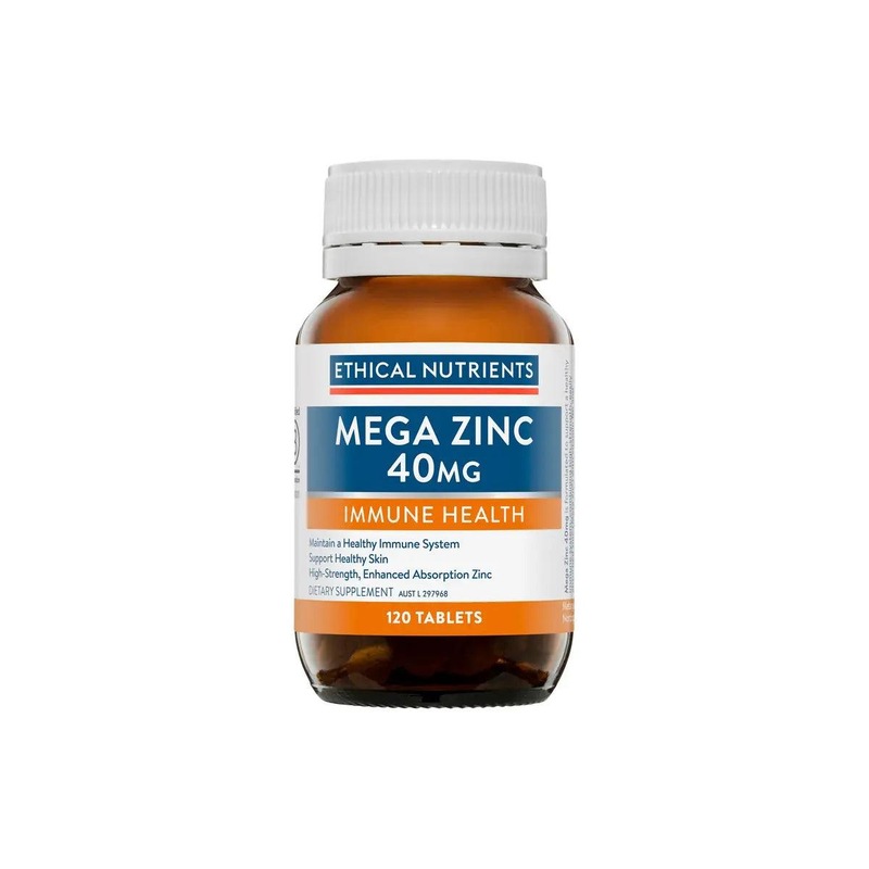 Buy Ethical Nutrients Mega Zinc 40Mg 120 Tablets - MyDeal