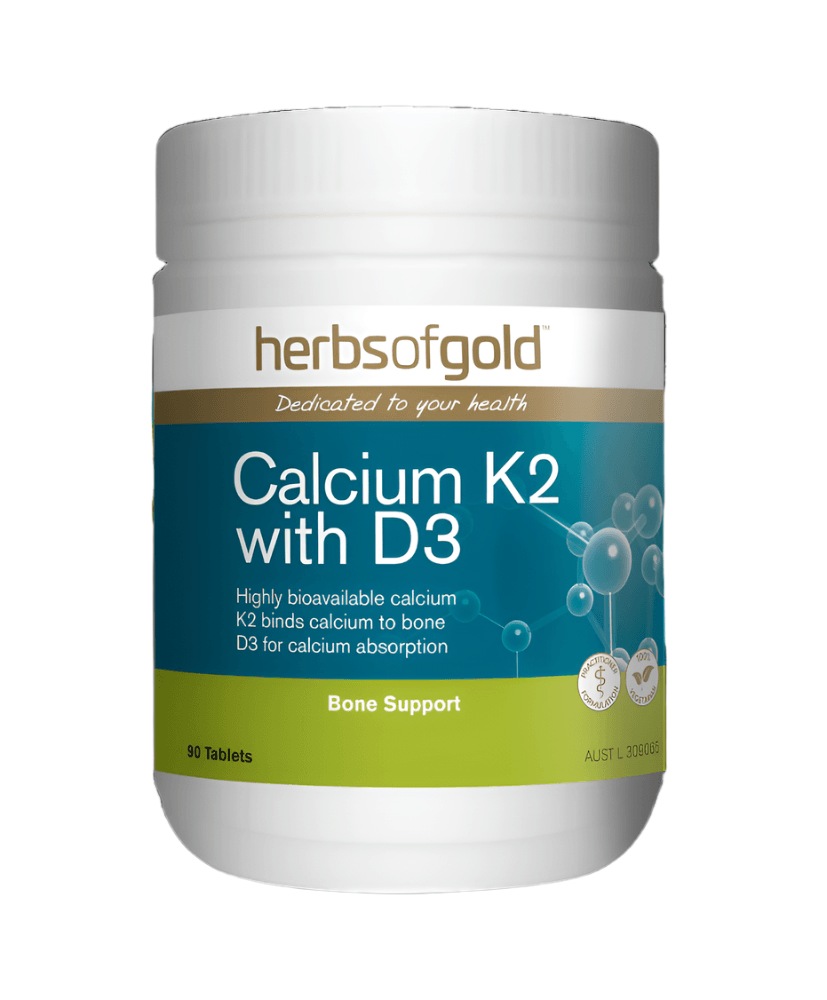 Buy Herbs Of Gold Calcium K2 With D3 90 Tablets - MyDeal Australia