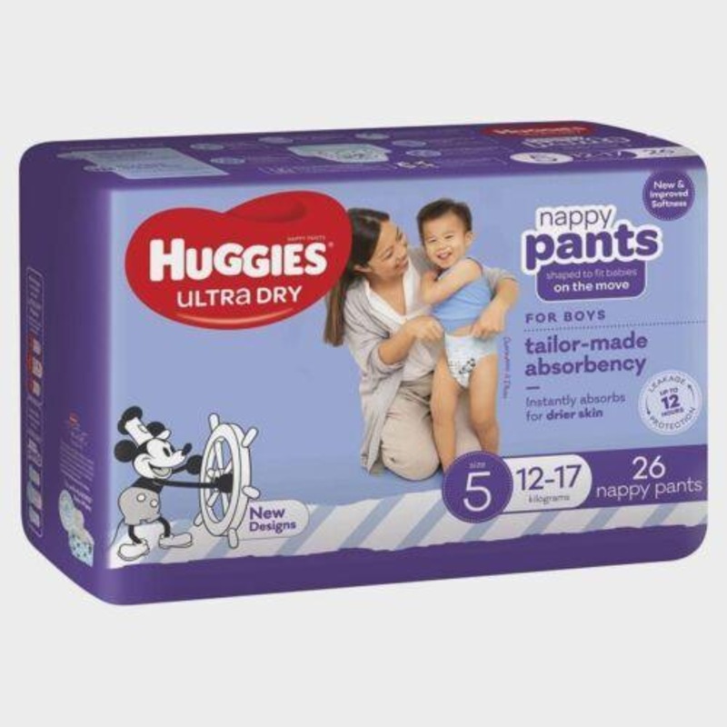 Buy Huggies Nappy Pants Walker Boy 26 - MyDeal